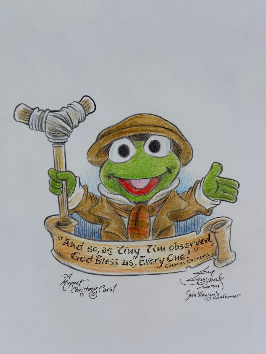 “Tiny Tim Blue Background” Original Art Sketch – Guy Gilchrist ...