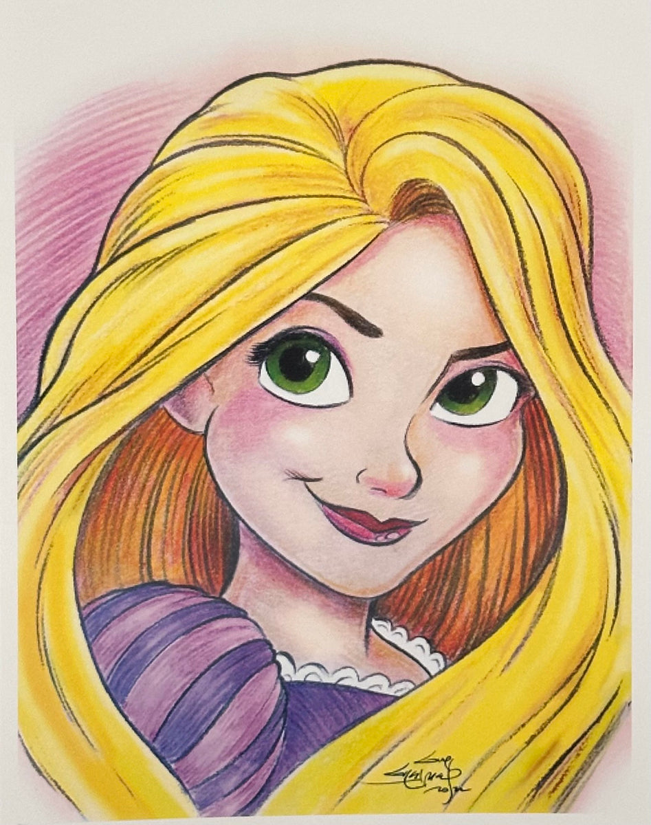 Rapunzel “Tangled” Art Print - Created by Guy Gilchrist – Guy Gilchrist ...