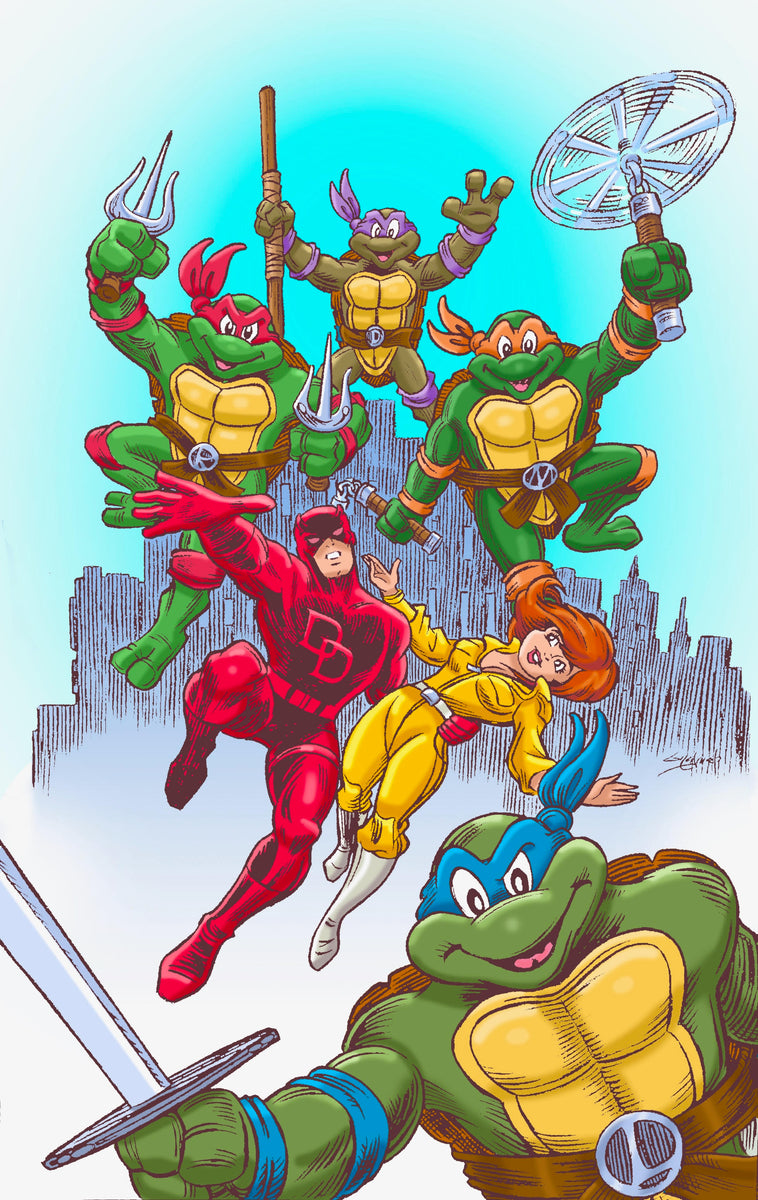 TMNT with Daredevil Art Print - Created by Guy Gilchrist – Guy ...